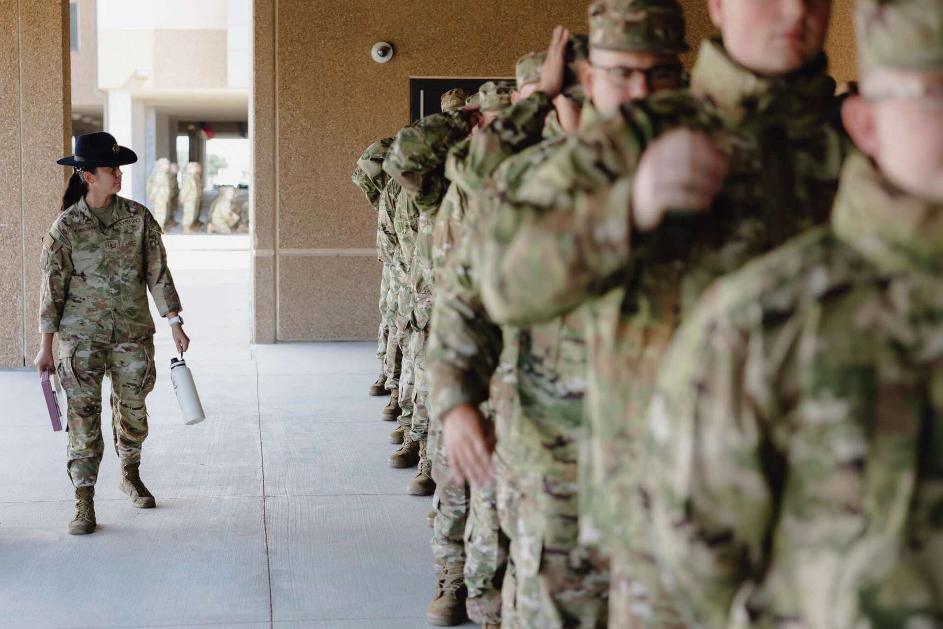 In Air Force basic training, discipline starts at breakfast
