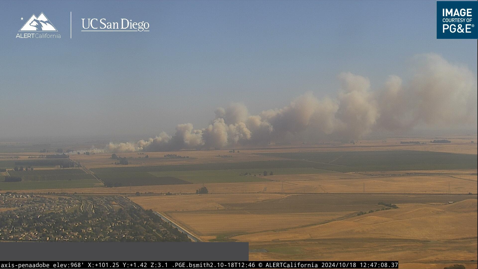 Hay Fire near Vacaville stopped at 869 acres, Cal Fire says