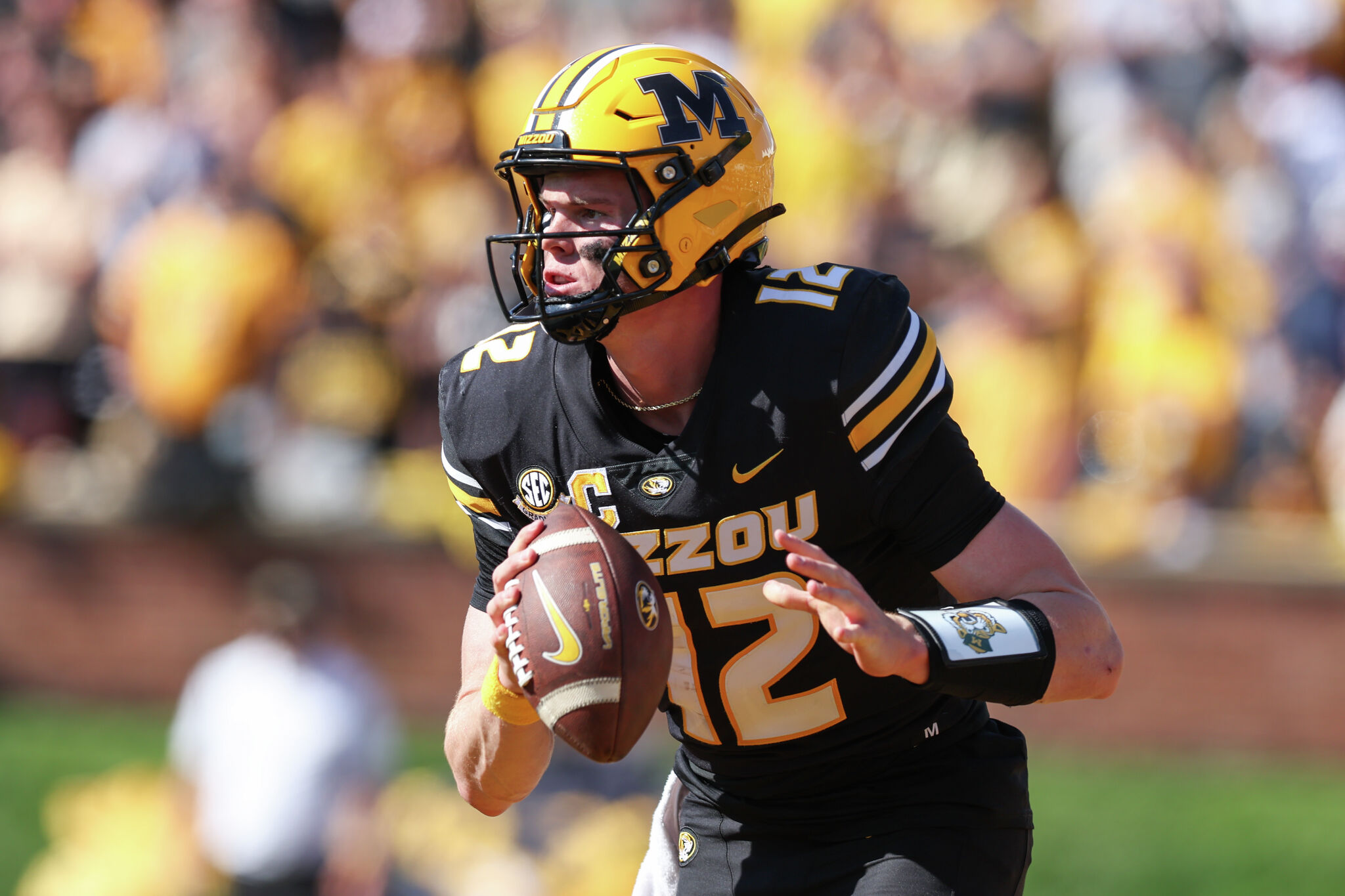 Brady Cook gets emotional after Mizzou football win vs. Auburn