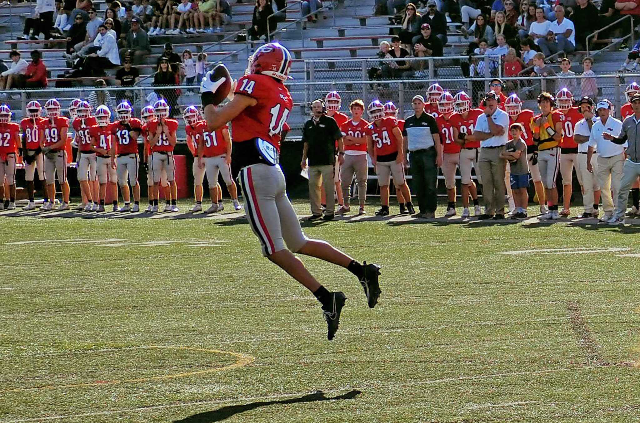 New Canaan football defeats Staples in battle of CIAC champions