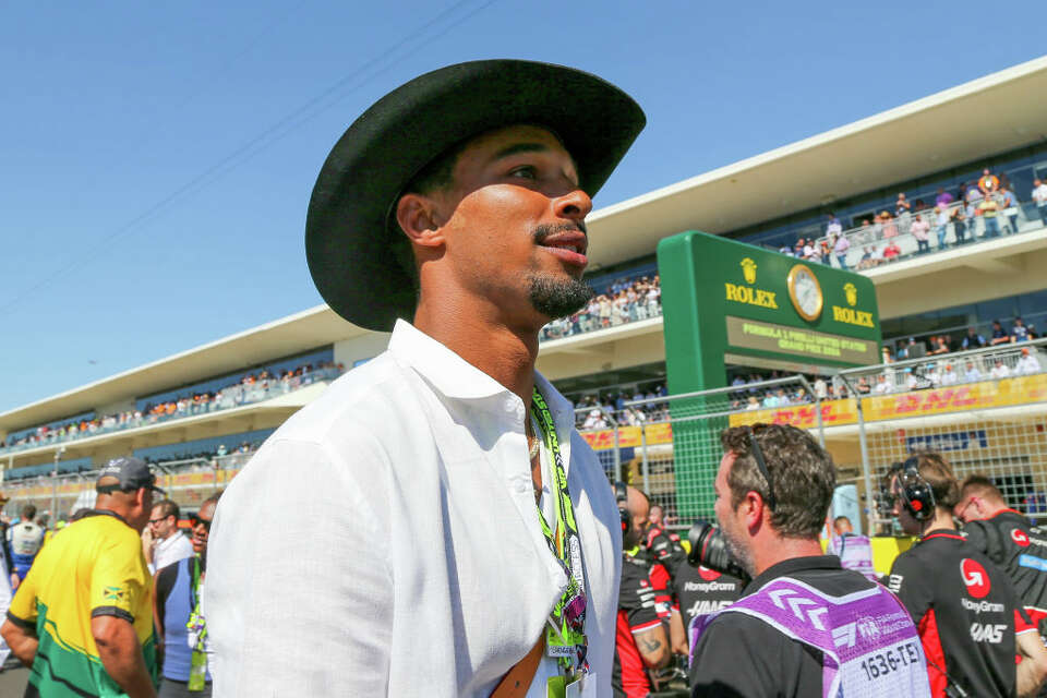 What famous celebrities went to F1 Grand Prix in Texas?