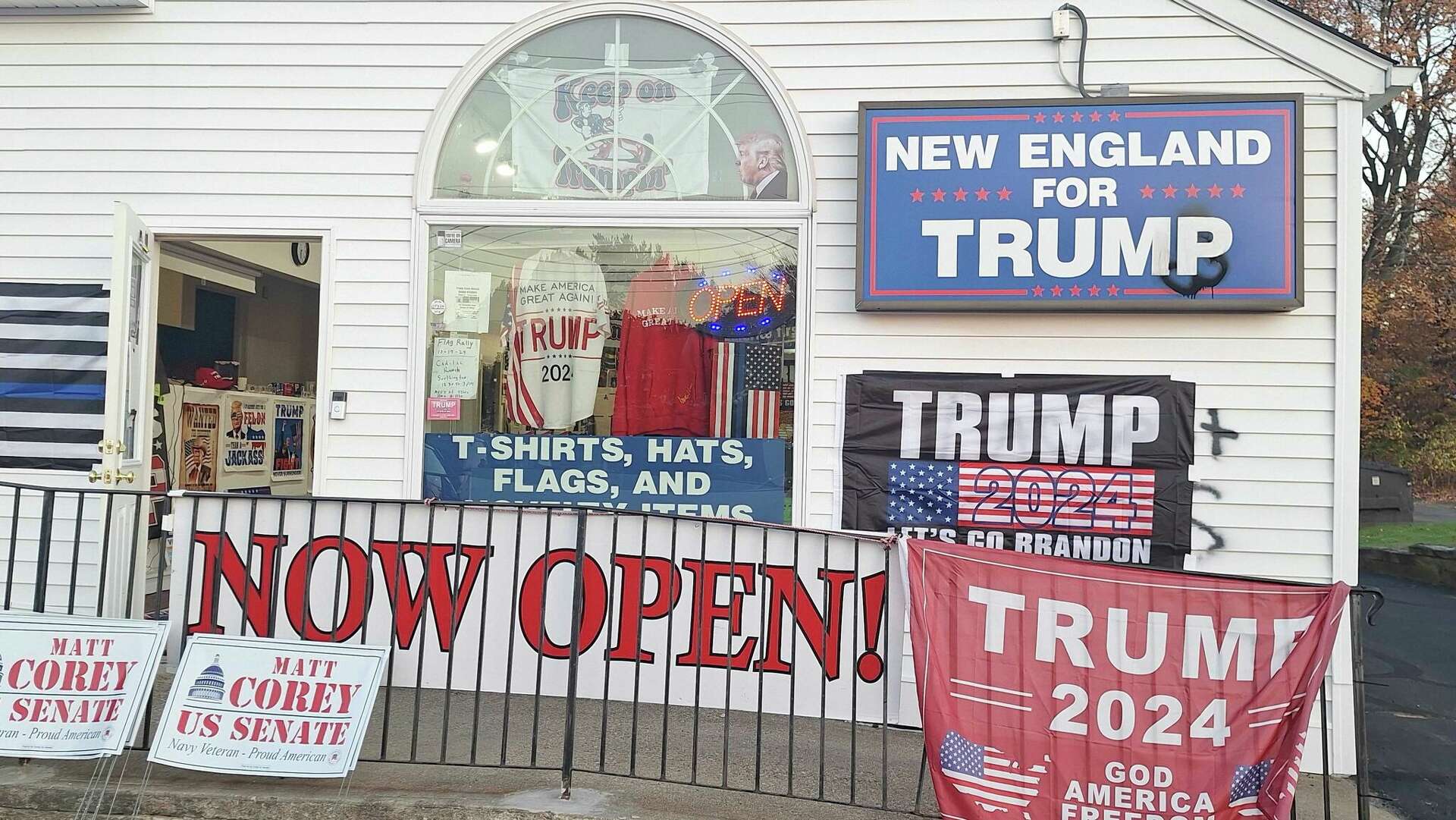 Vernon police investigating vandalism at Trump merchandise store