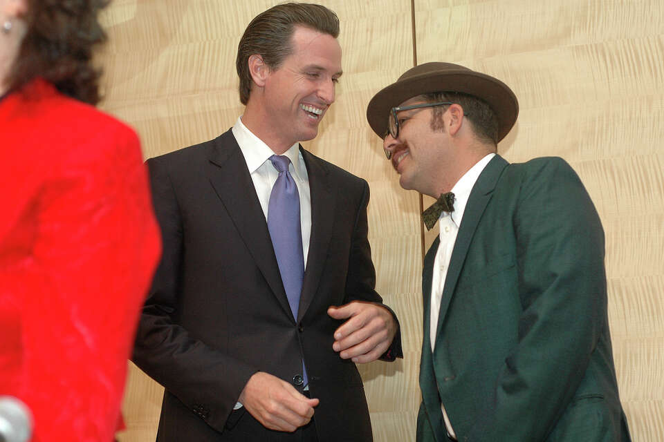 Naked yoga and a zombie mob: A look back at Newsom's weirdest election