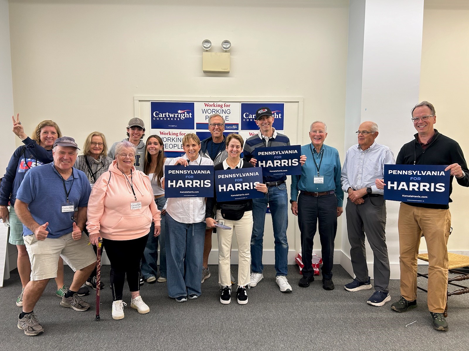 Connecticut residents knock doors in Pennsylvania for Harris