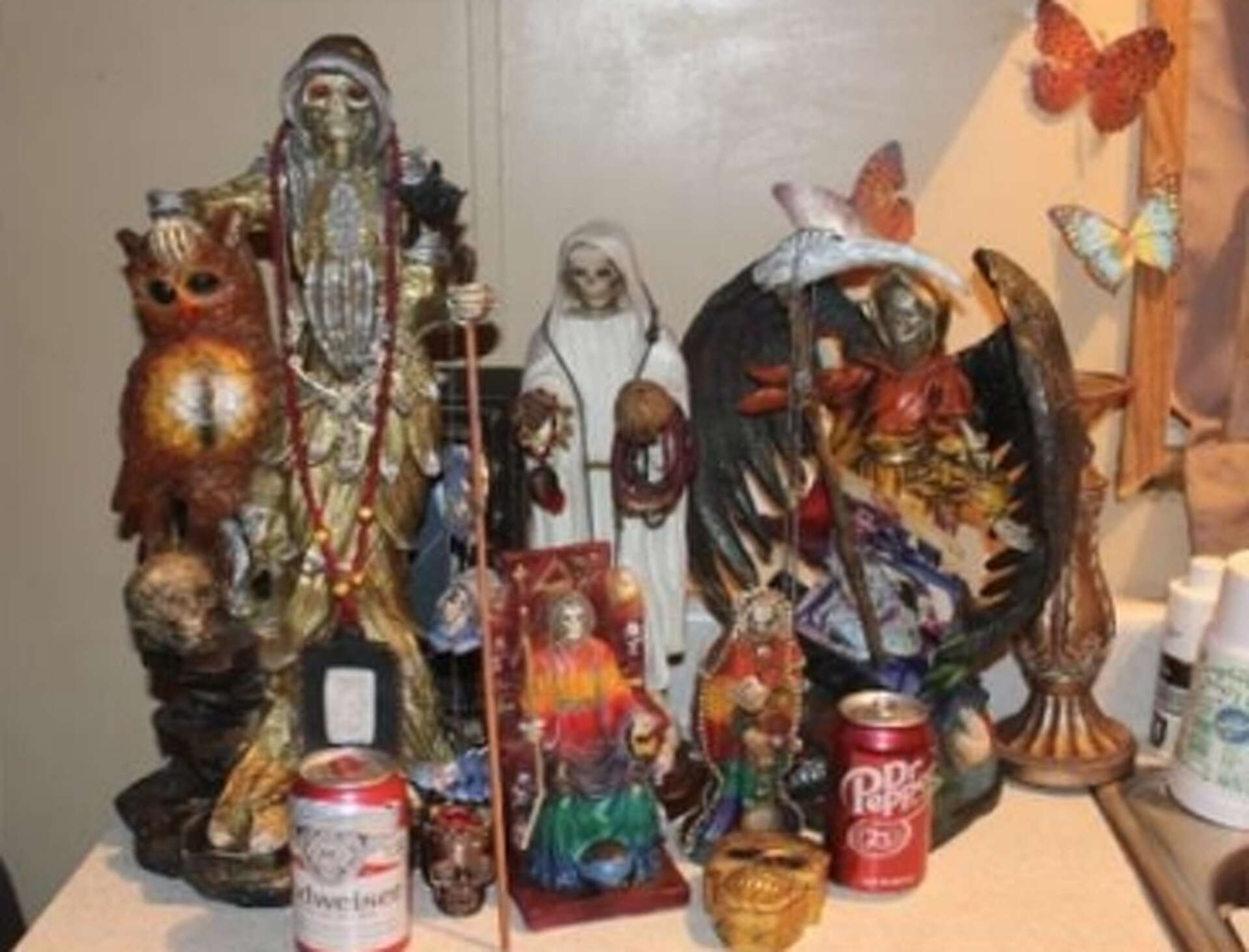 Santa Muerte statues, drugs found after raids in south Laredo