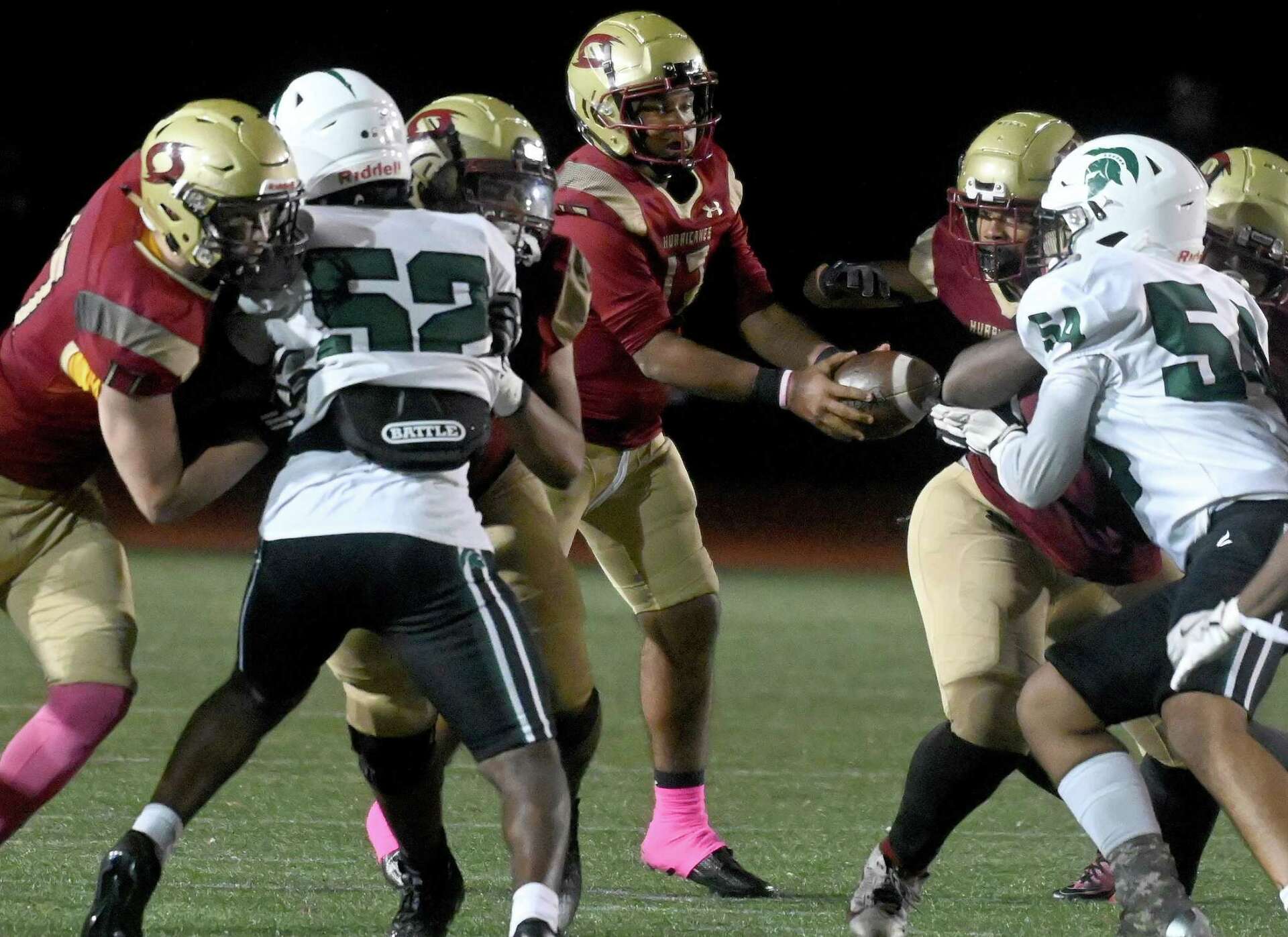 New Britain rallies past Maloney in fiery CCC football showdown