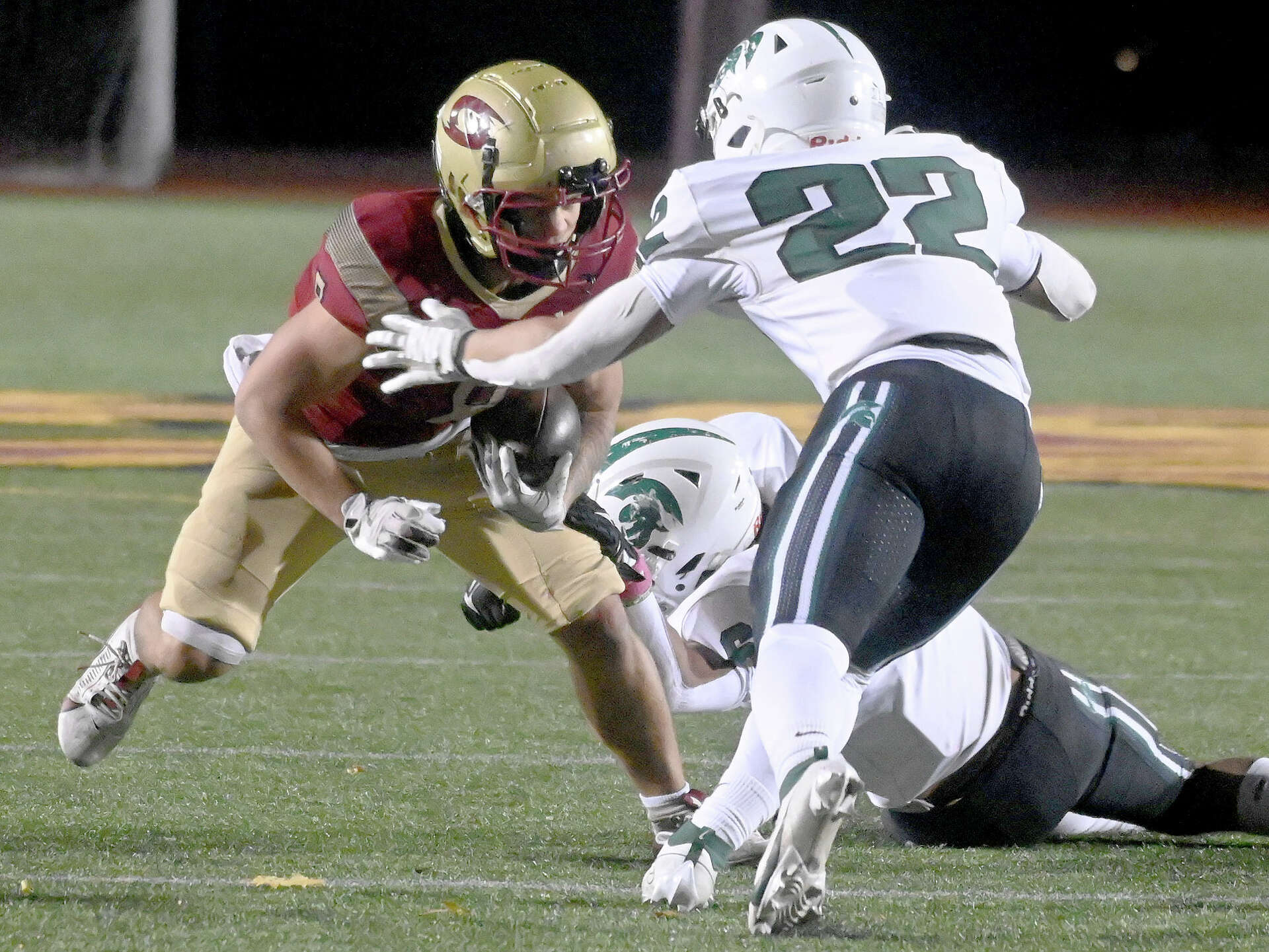 New Britain rallies past Maloney in fiery CCC football showdown