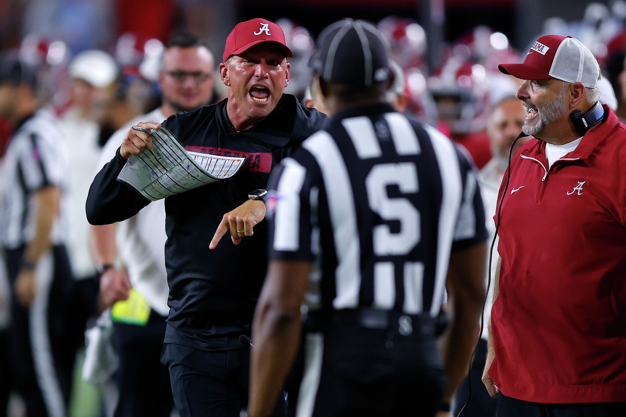 Alabama vs. Mizzou football officials, referee, umpire, and judges