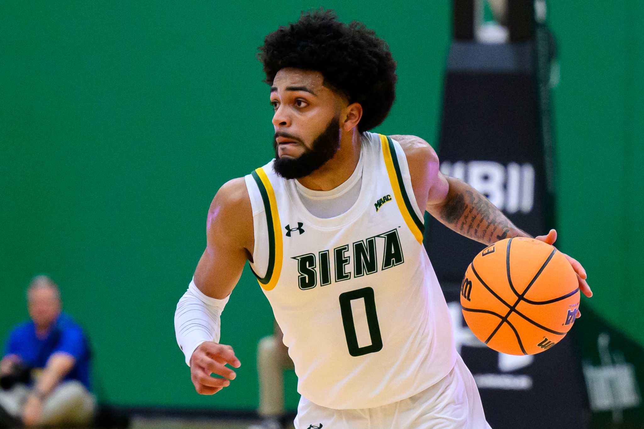 Siena's Justice Shoats embraces sixth-man role in exhibition win