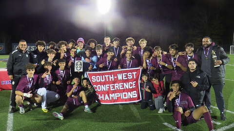 Bethel boys soccer defeated Pomperaug 3-0 to win the SWC championship