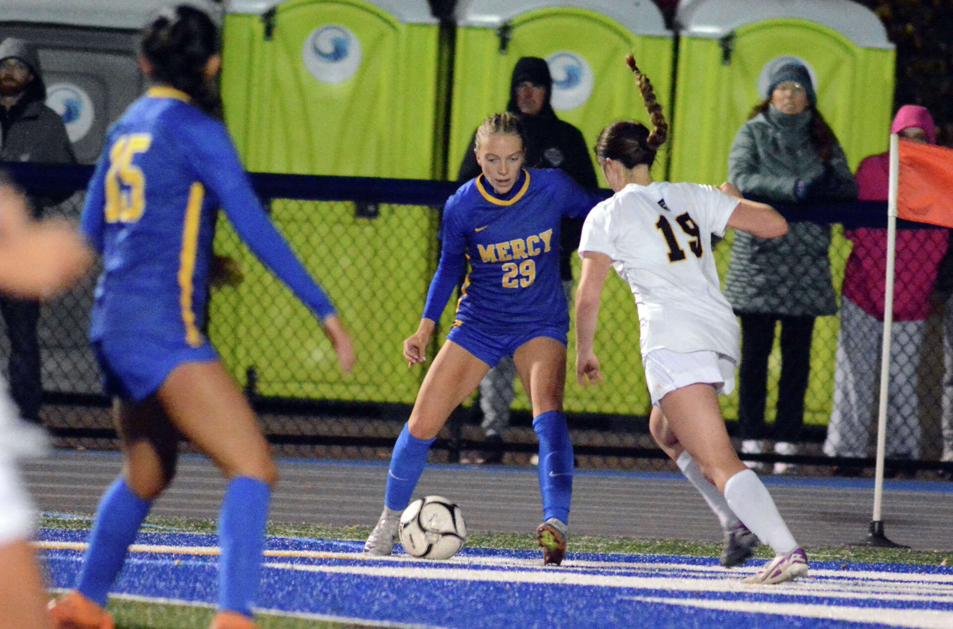 Mercy girls soccer wins SCC championship over Amity in overtime