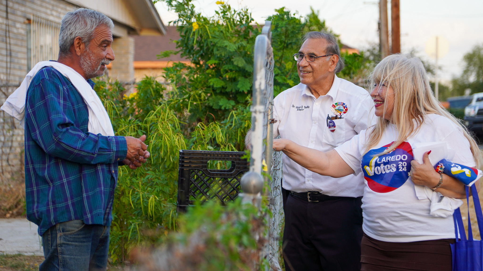 Laredo Mayor Trevino leads block walk to boost voter turnout