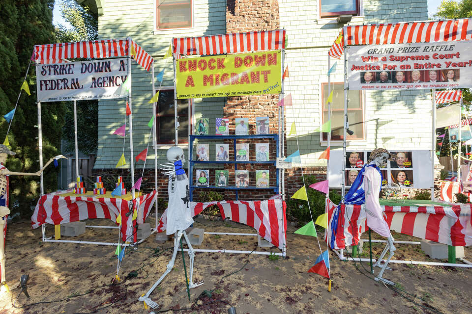 Bay Area couple builds elaborate 'MAGA carnival' for Halloween