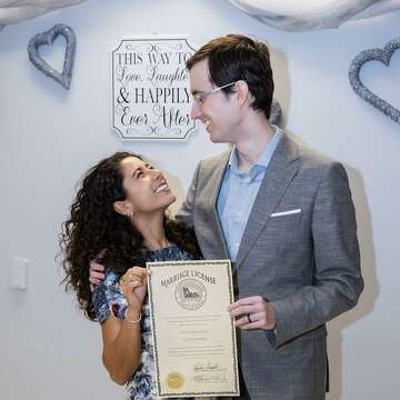 Harris County Judge Lina Hidalgo gets her marriage license