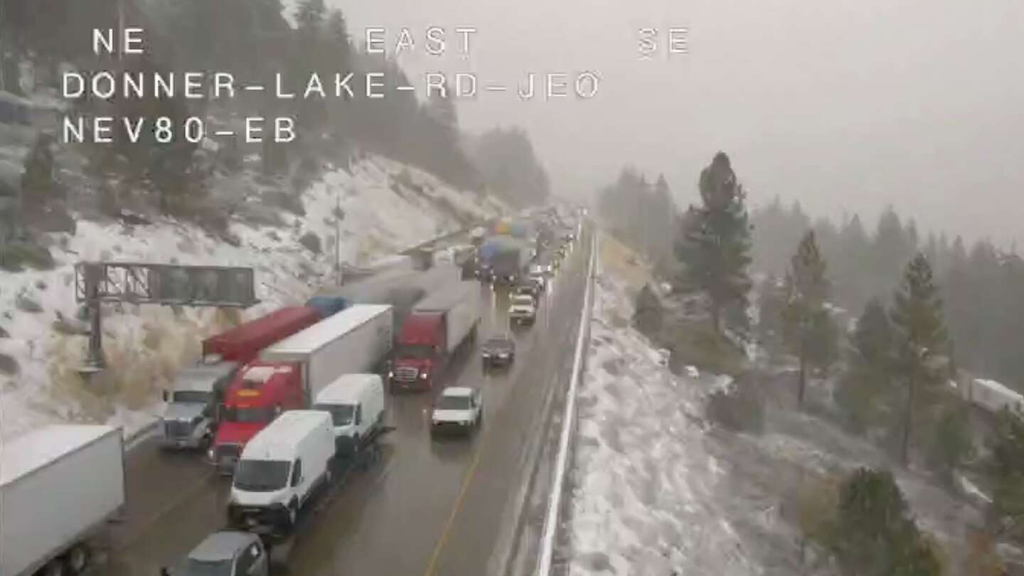 I-80 sees first chain control of the season, more snow on the way