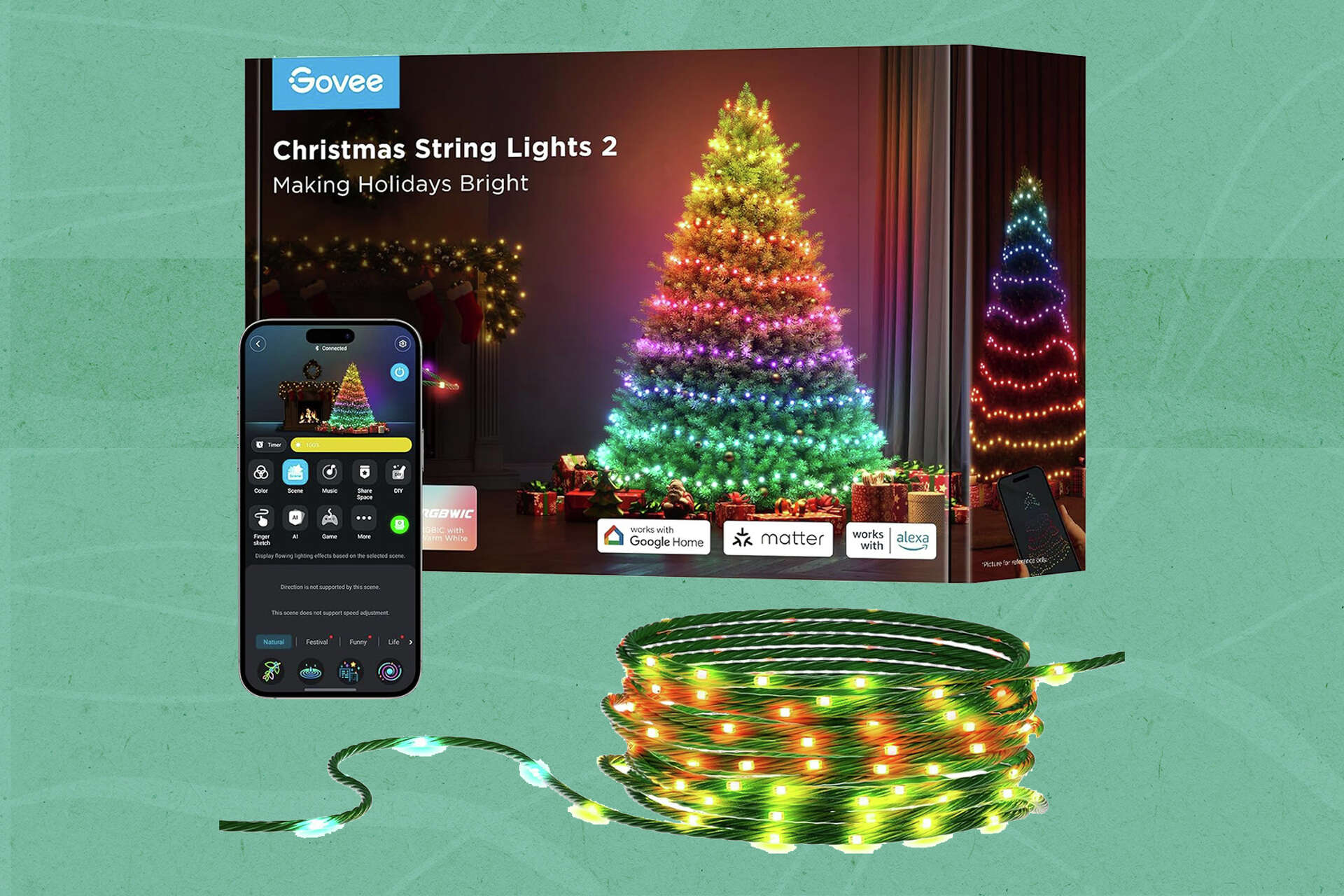 Score these smart Govee Christmas lights for 23% off