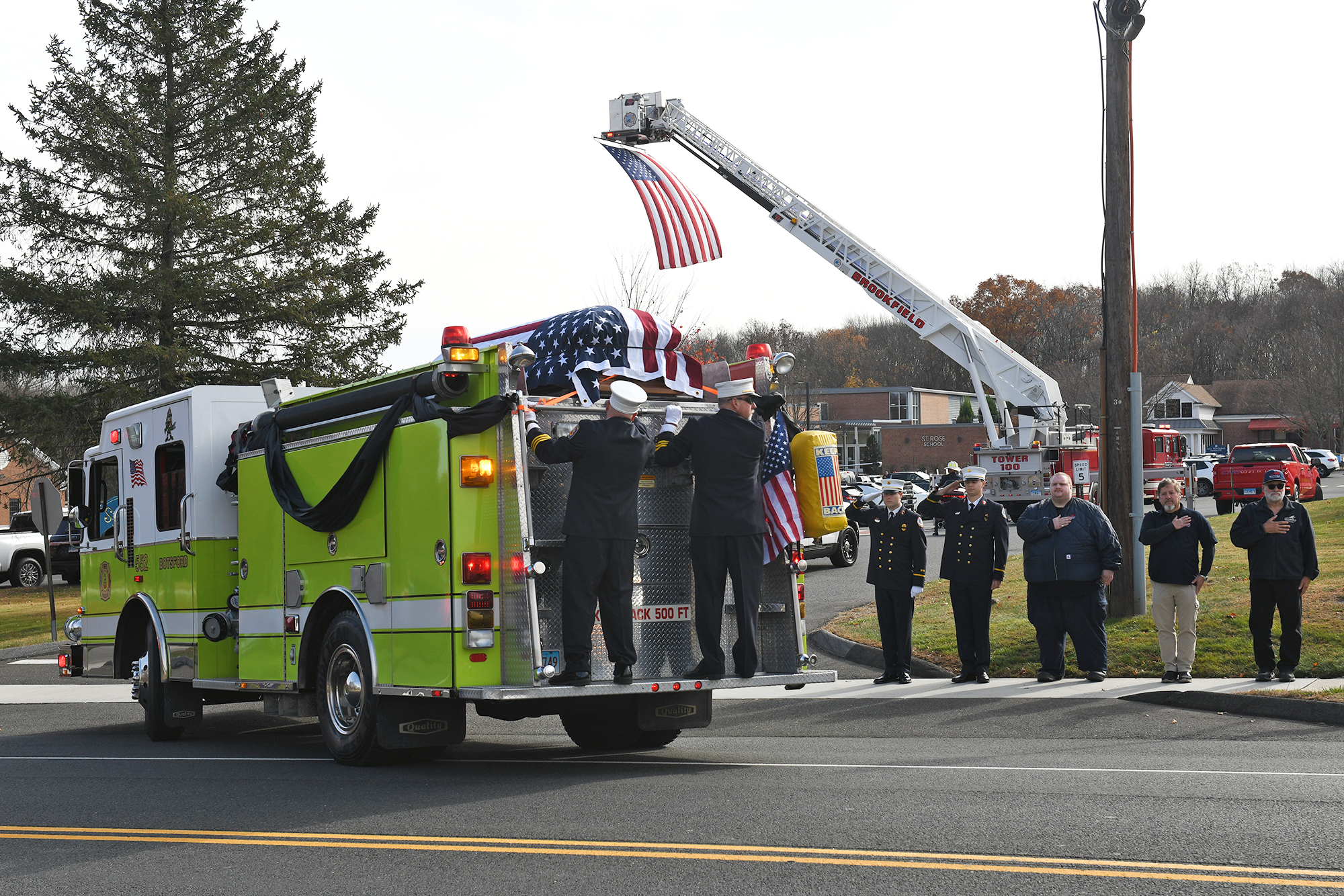 Newtown says goodbye to ‘community hero’ assistant fire chief
