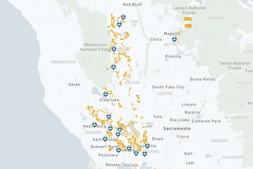 Maps show where PG&E plans to cut power in Northern California