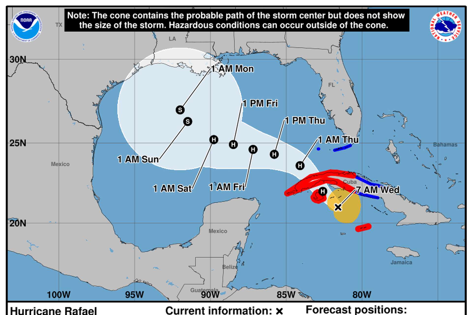 Rafael becomes rare November hurricane. Could it get near Texas?