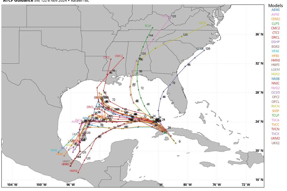 Hurricane Rafael likely to track westward in Gulf. What about Texas?