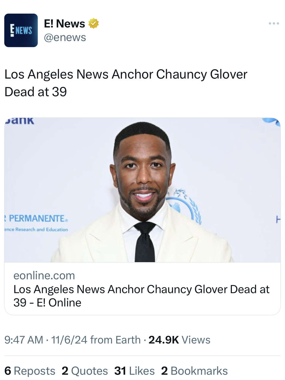 'My heart is crushed': Social media reacts to death of Chauncy Glover