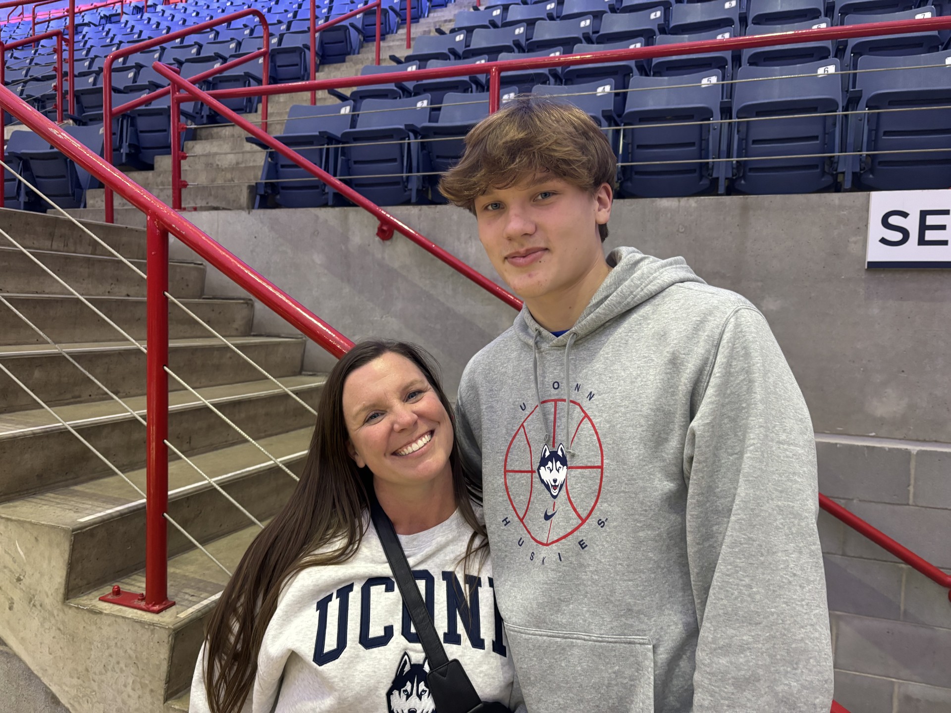Top commit Braylon Mullins attends UConn's season opener