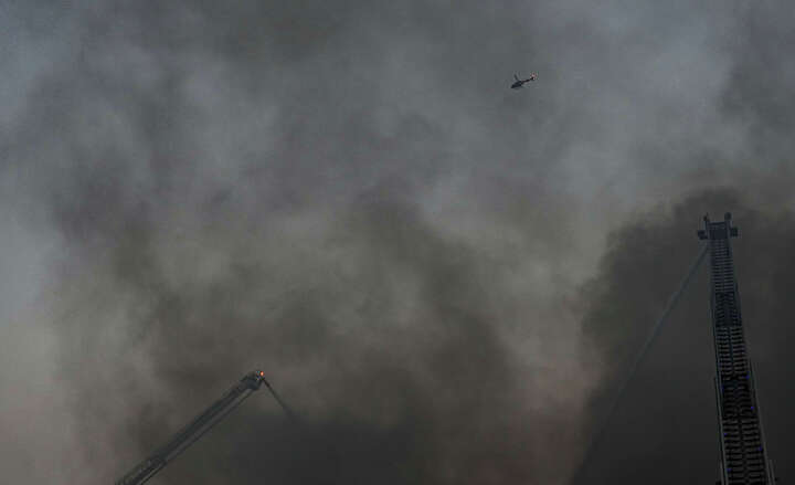 Large plume of smoke is from warehouse fire in northwest Houston