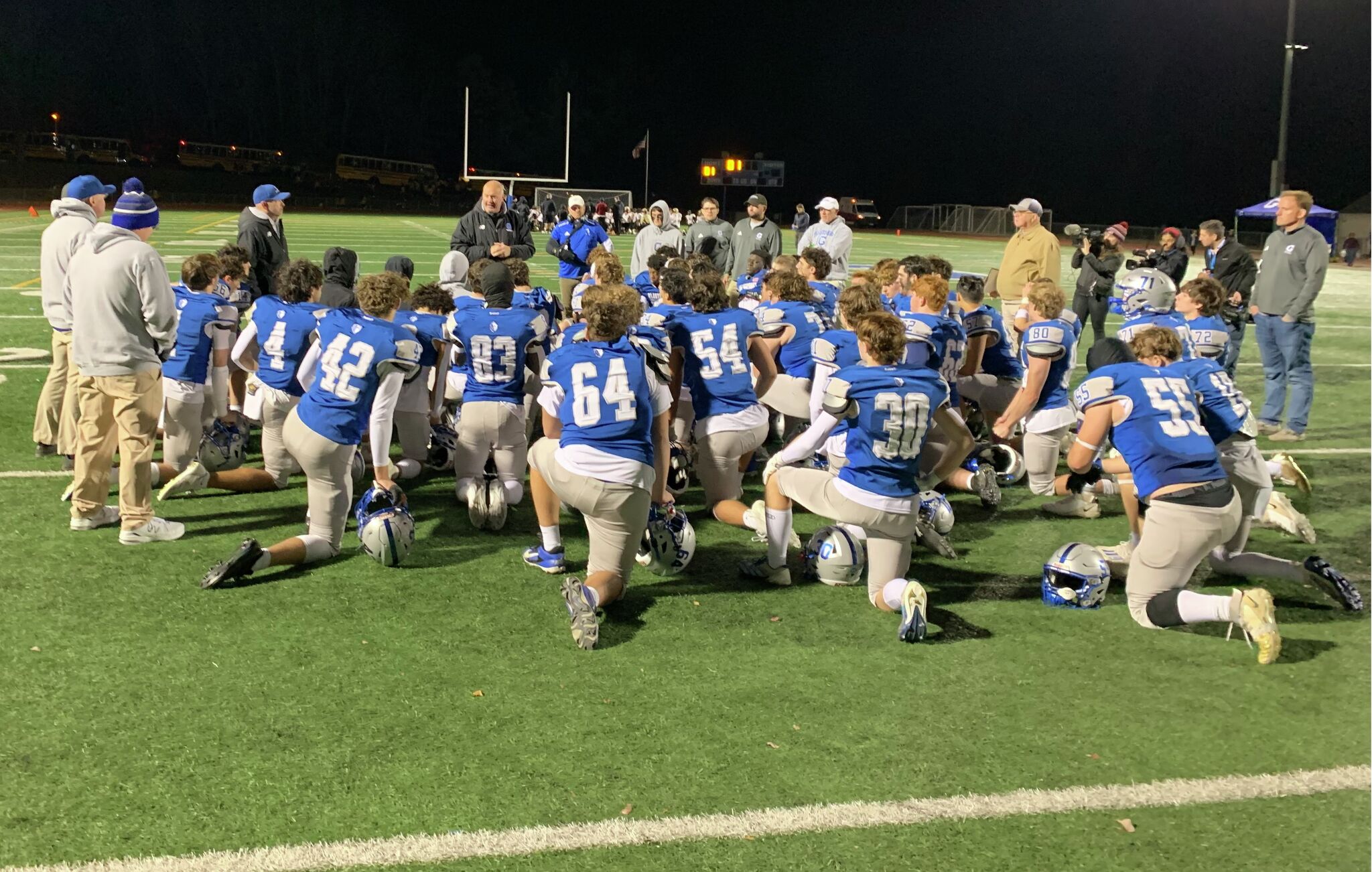 After missing two games, Eric Hennessy returns to coach Glastonbury