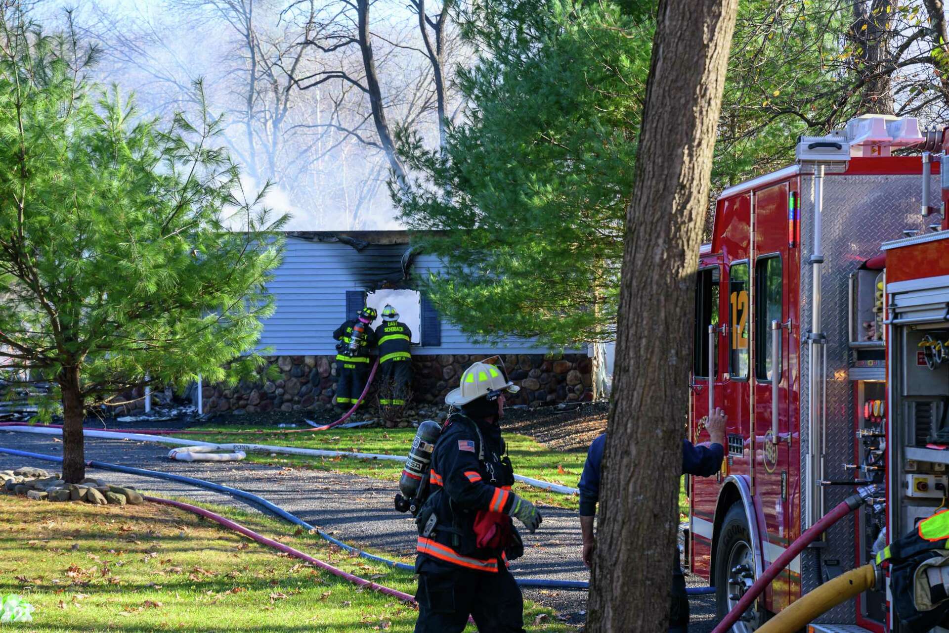 Dry, windy conditions from drought lead to Columbia County brush fire