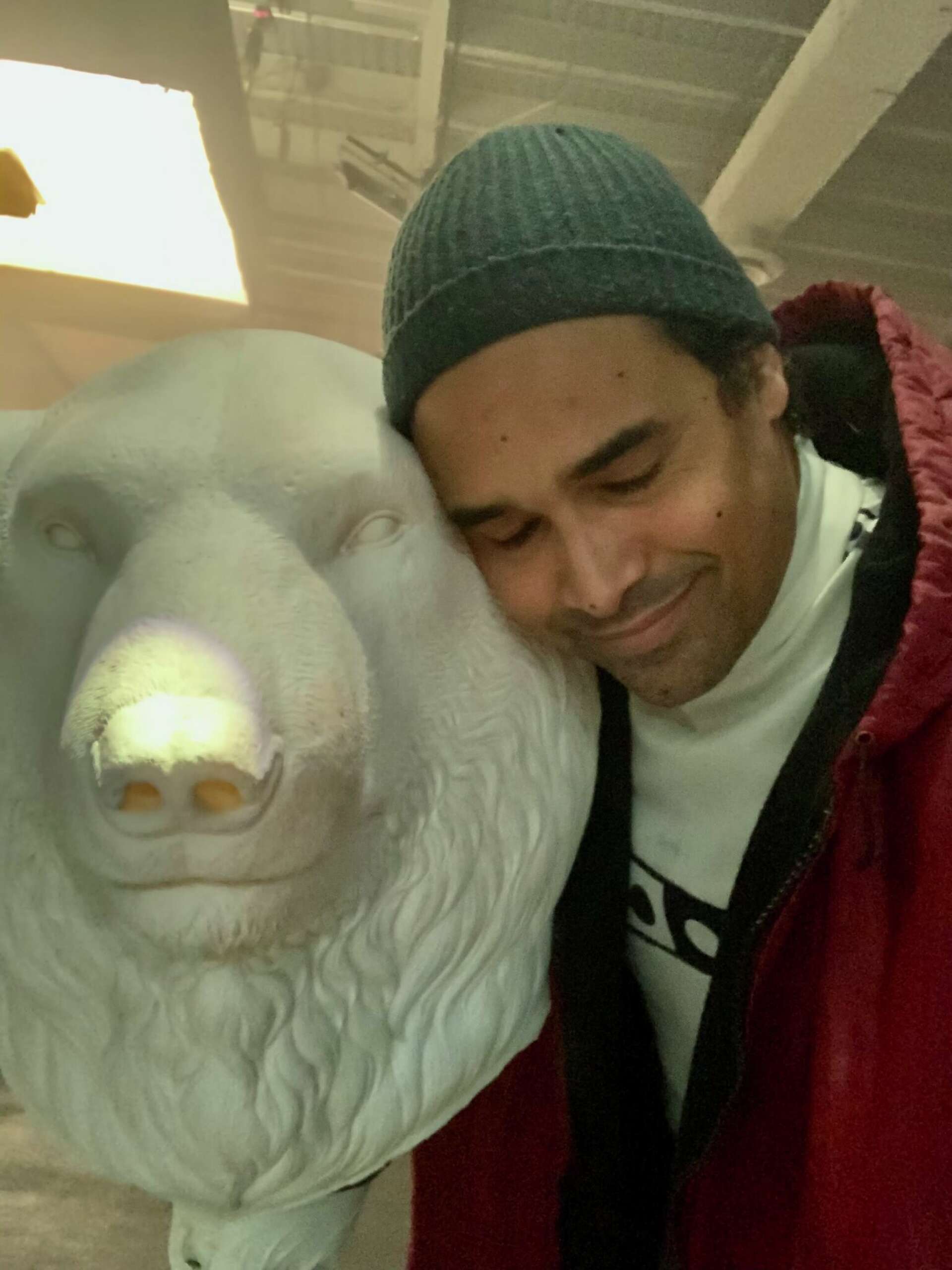 'Red One' stars Reinaldo Faberlle as Agent Garcia, talking polar bear