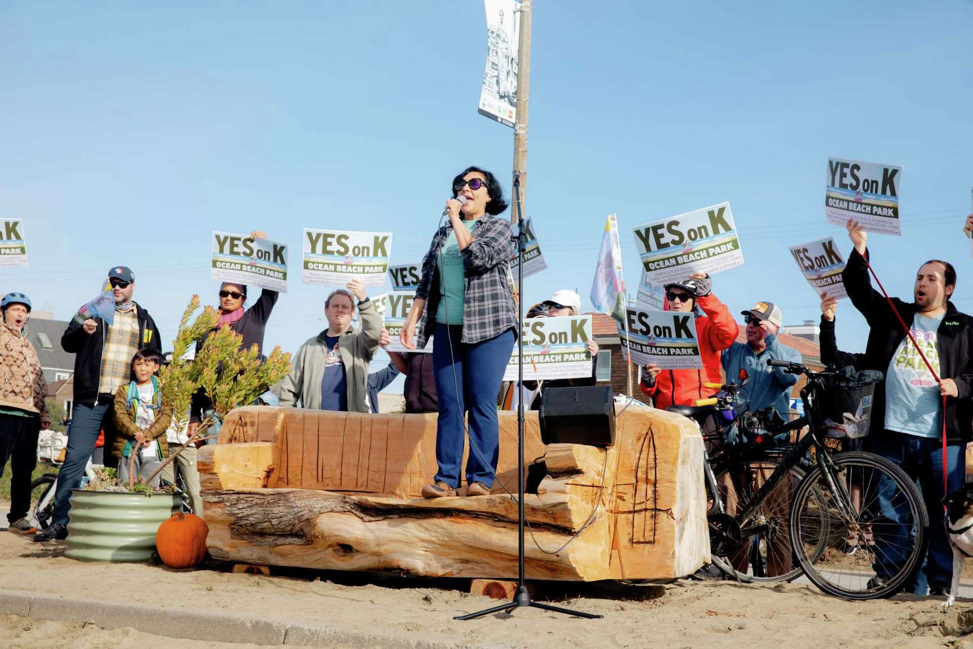 Prop K supporters celebrate on car-free stretch of SF’s Great Highway