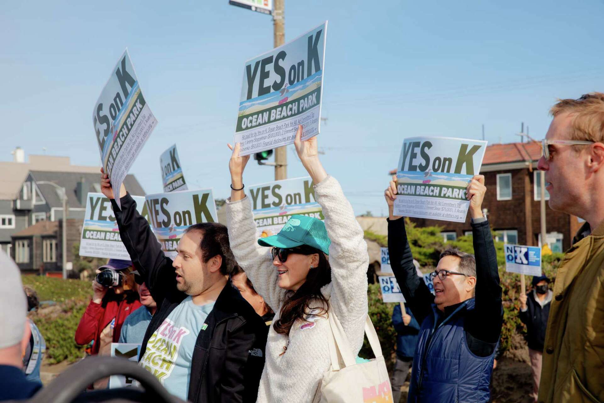 Prop K supporters celebrate on car-free stretch of SF’s Great Highway