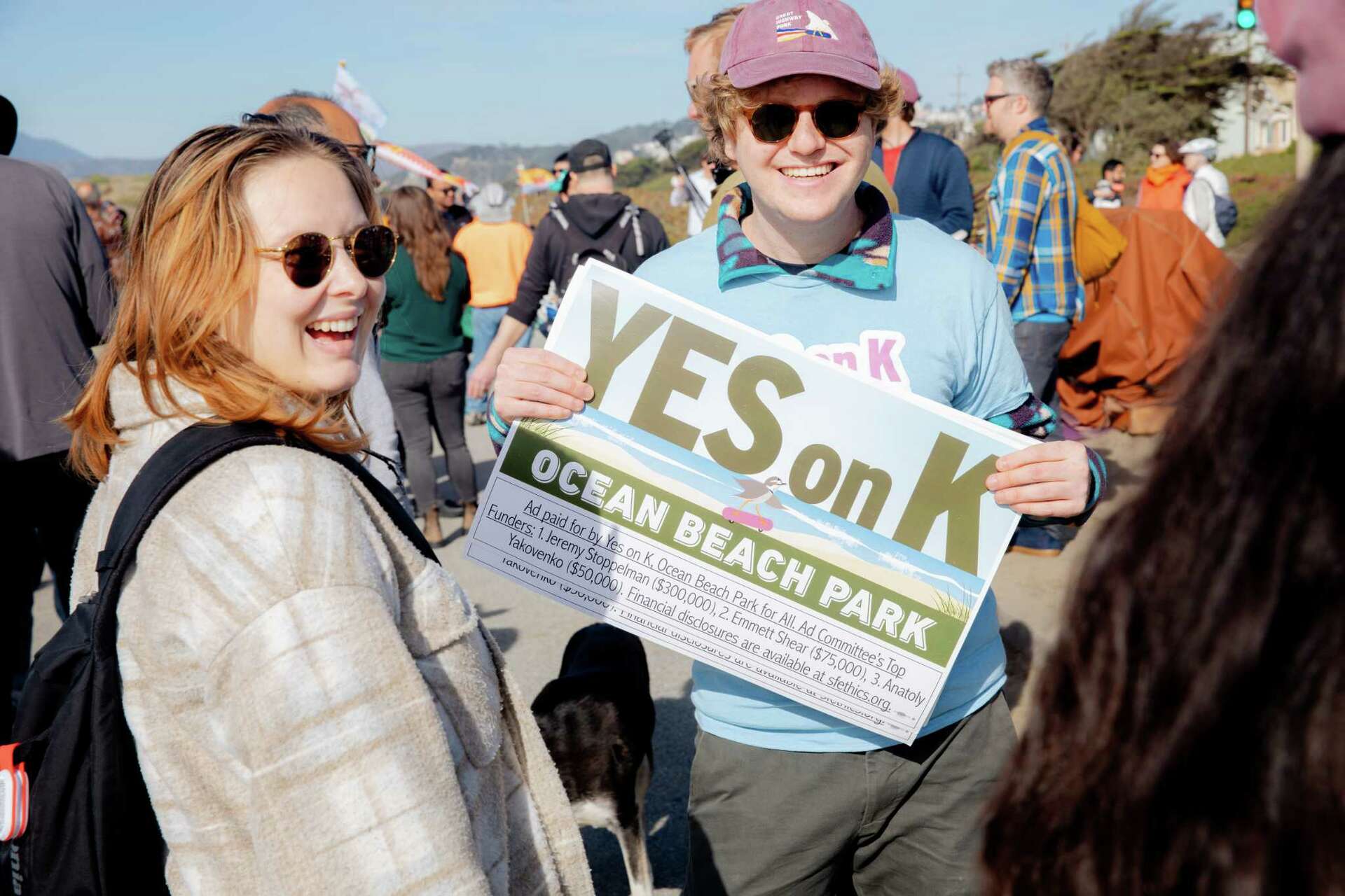Prop K supporters celebrate on car-free stretch of SF’s Great Highway