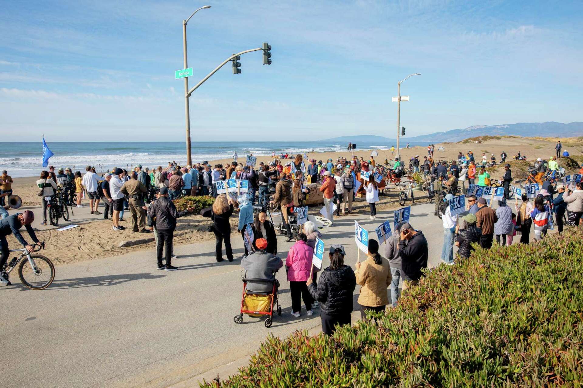 Prop K supporters celebrate on car-free stretch of SF’s Great Highway