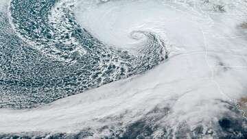 Images show bomb cyclone forming with rain, snow coming to California