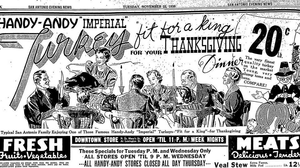 Handy Andy logo and other grocery store icons of San Antonio