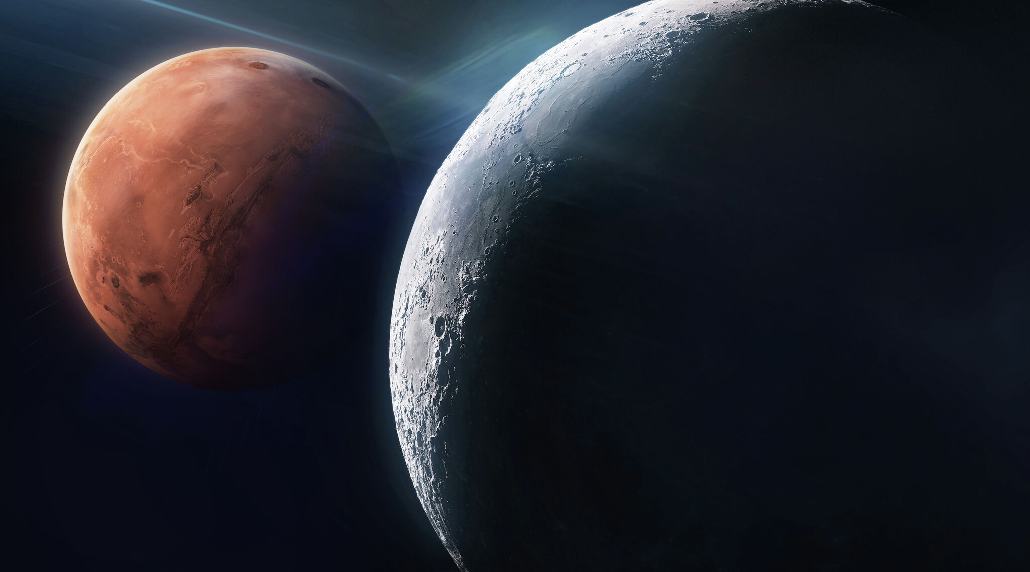 See Mars cozy up to the moon in the sky in rare conjunction tonight