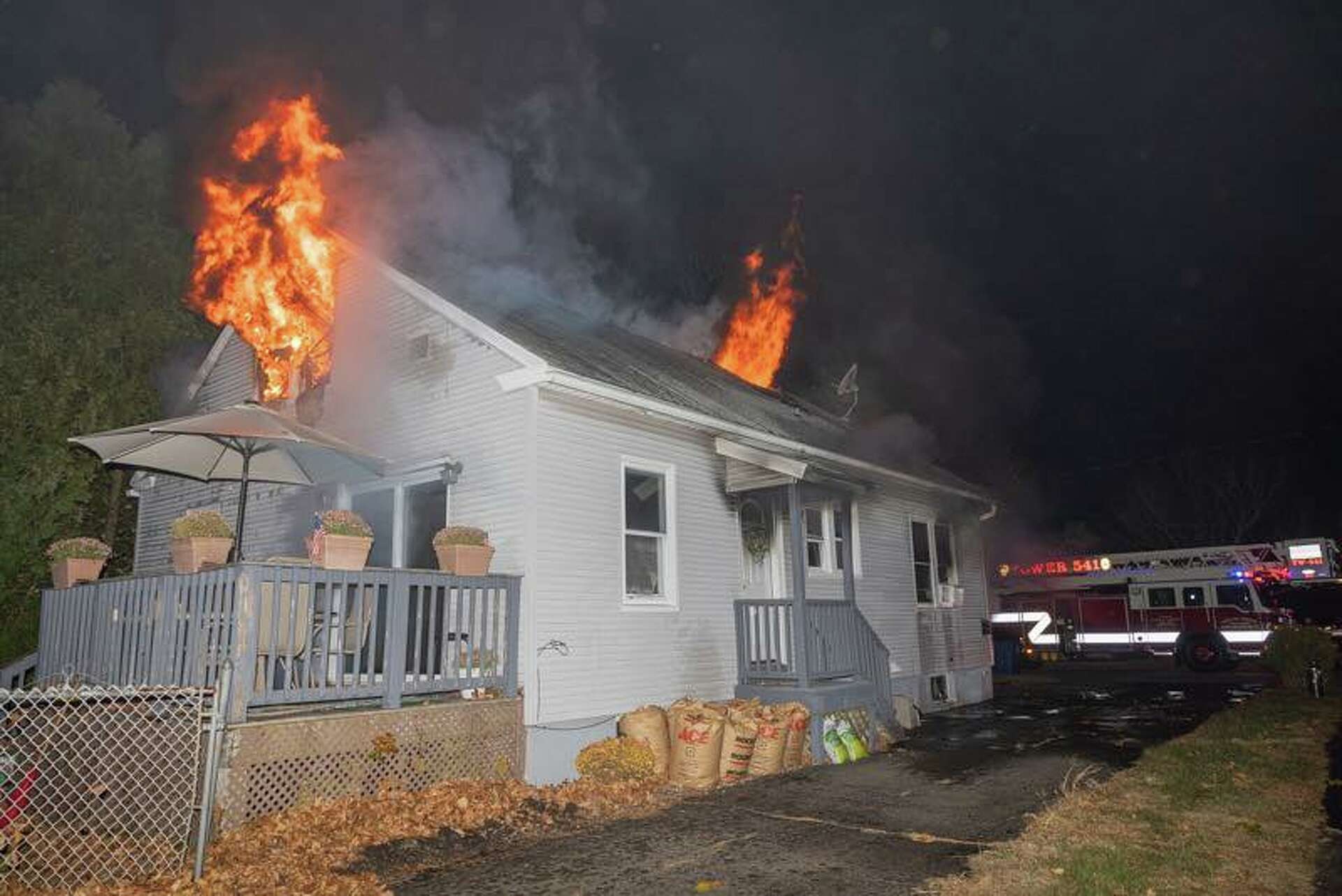 Two-alarm fire engulfs Liberty Street home in Vernon, officials say
