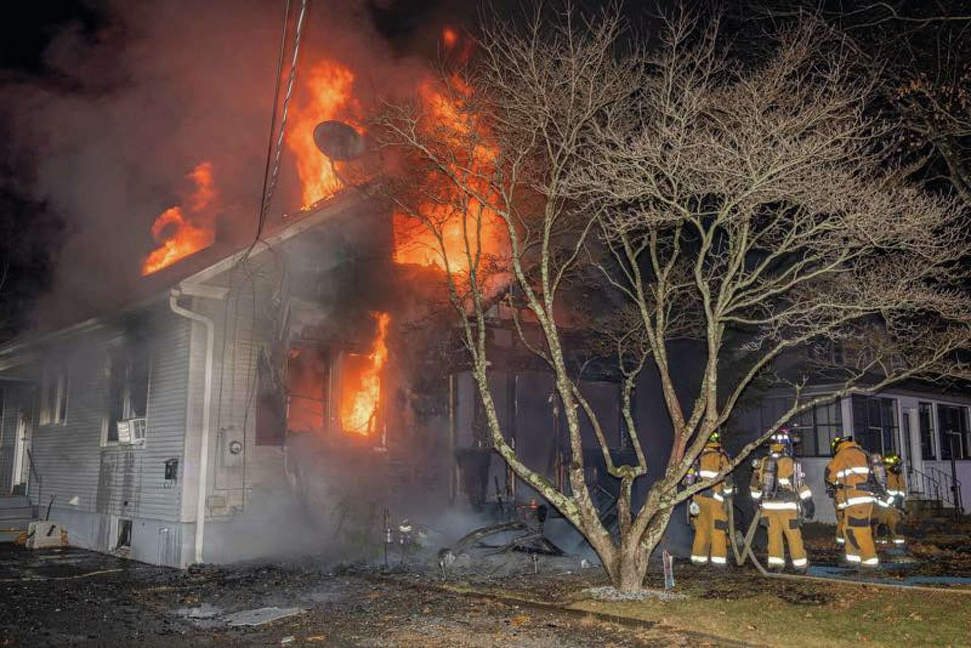 Two-alarm fire engulfs Liberty Street home in Vernon, officials say