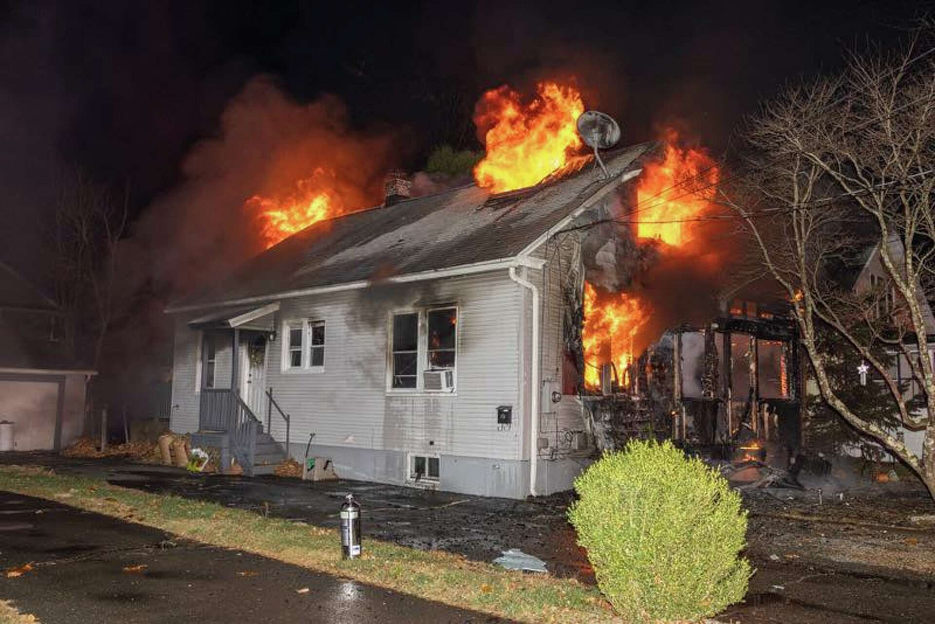 Two-alarm fire engulfs Liberty Street home in Vernon, officials say