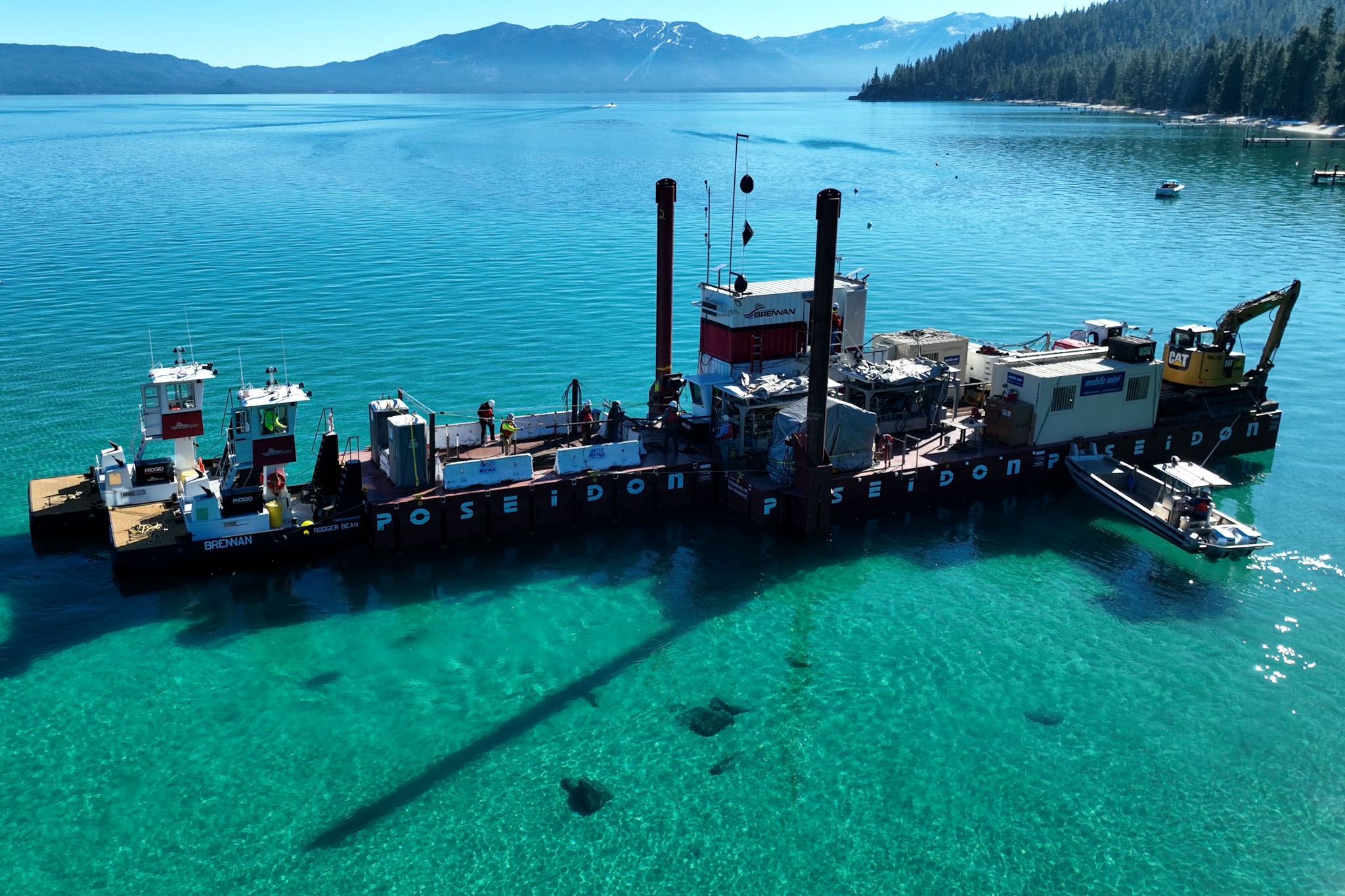8 miles of lead cables finally pulled out of Lake Tahoe