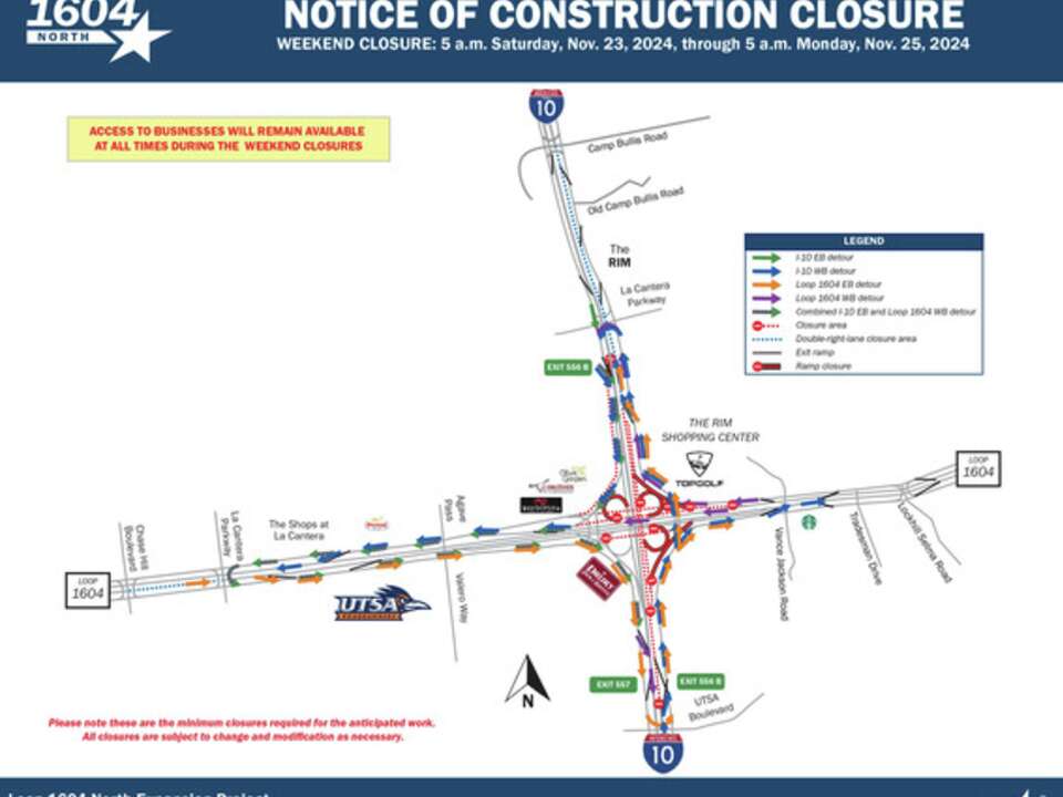 Final months-long weekend closure set for San Antonio highway