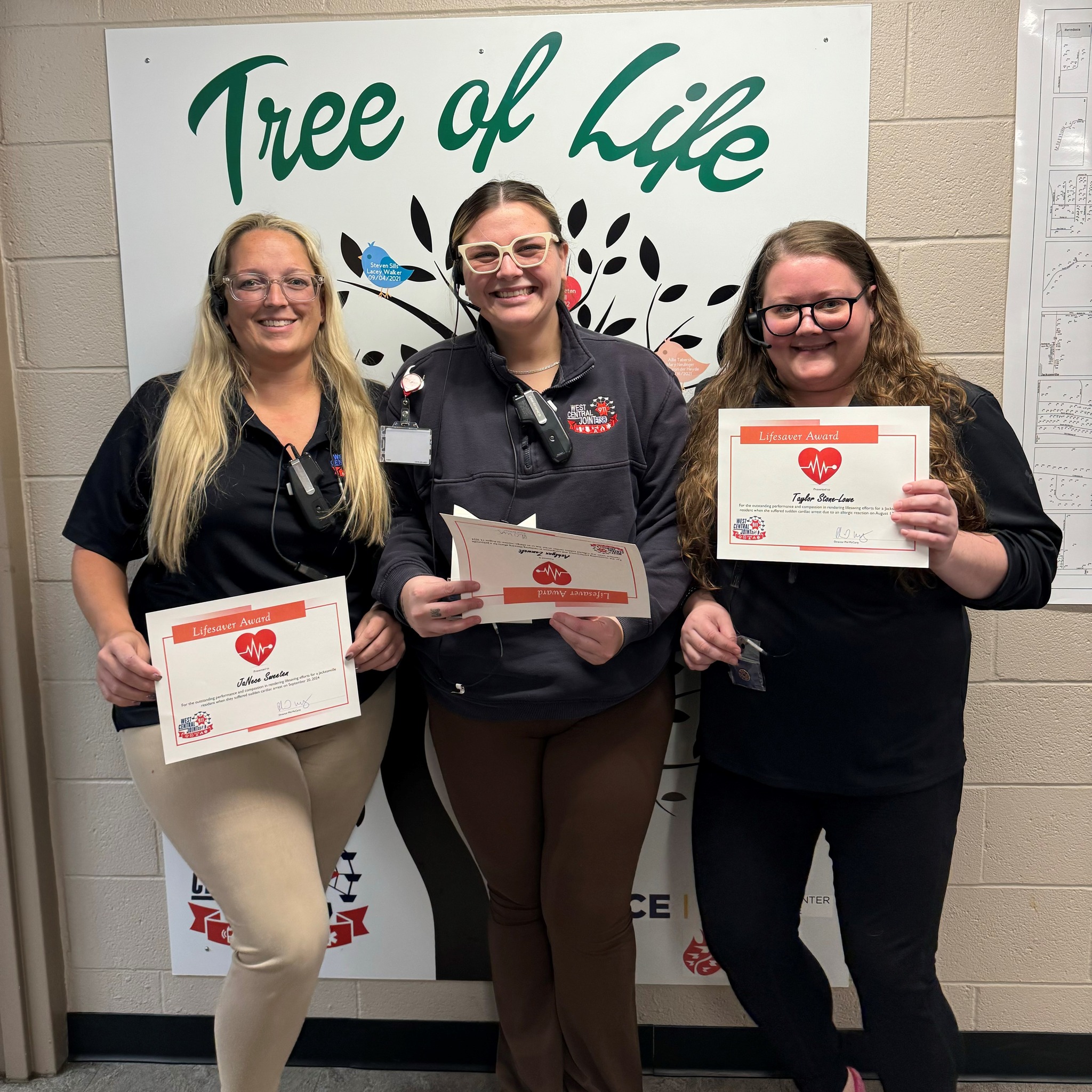 West Central Joint ETSB dispatchers receive awards