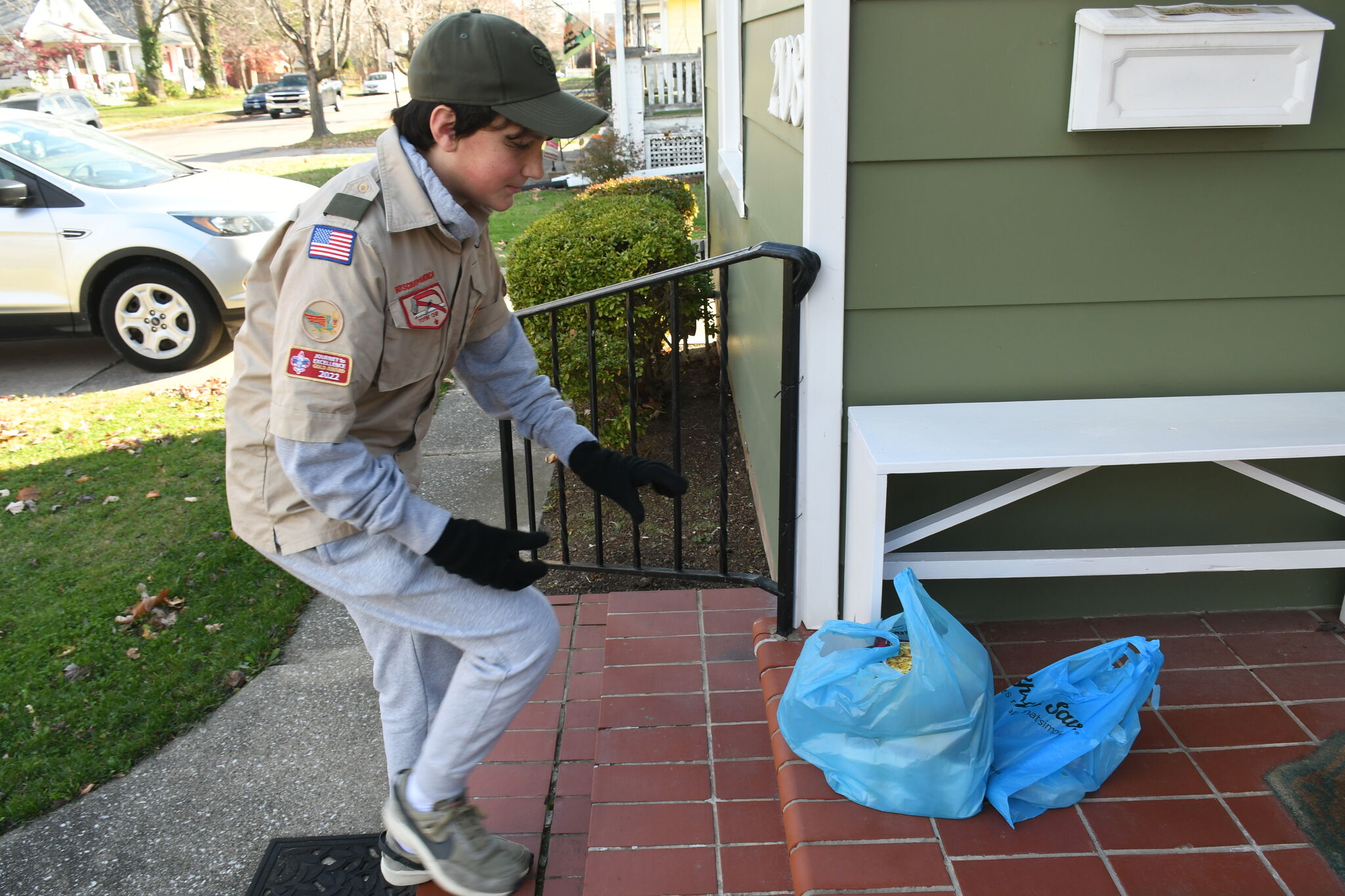 Scouts return to pick up Scouting for Food bags
