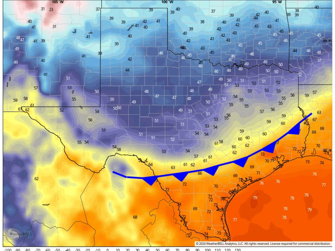 Here’s when South Texas typically sees its 1st strong cold front