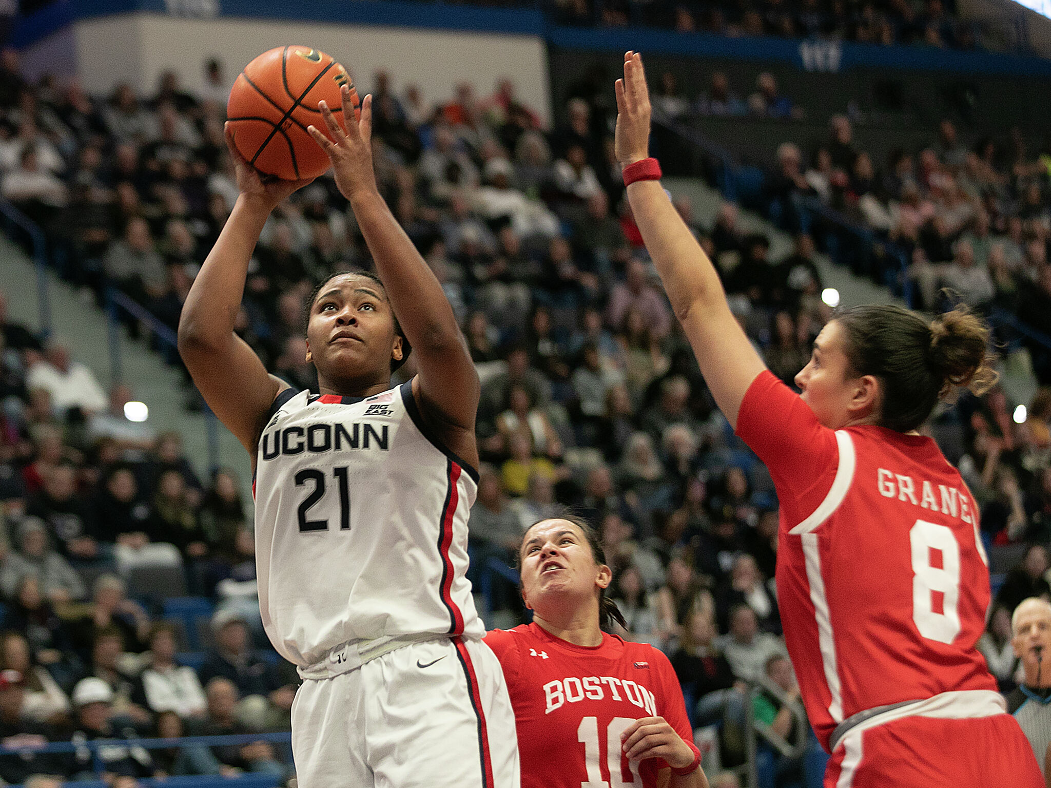 UConn women's basketball freshman Sarah Strong honored by Big East
