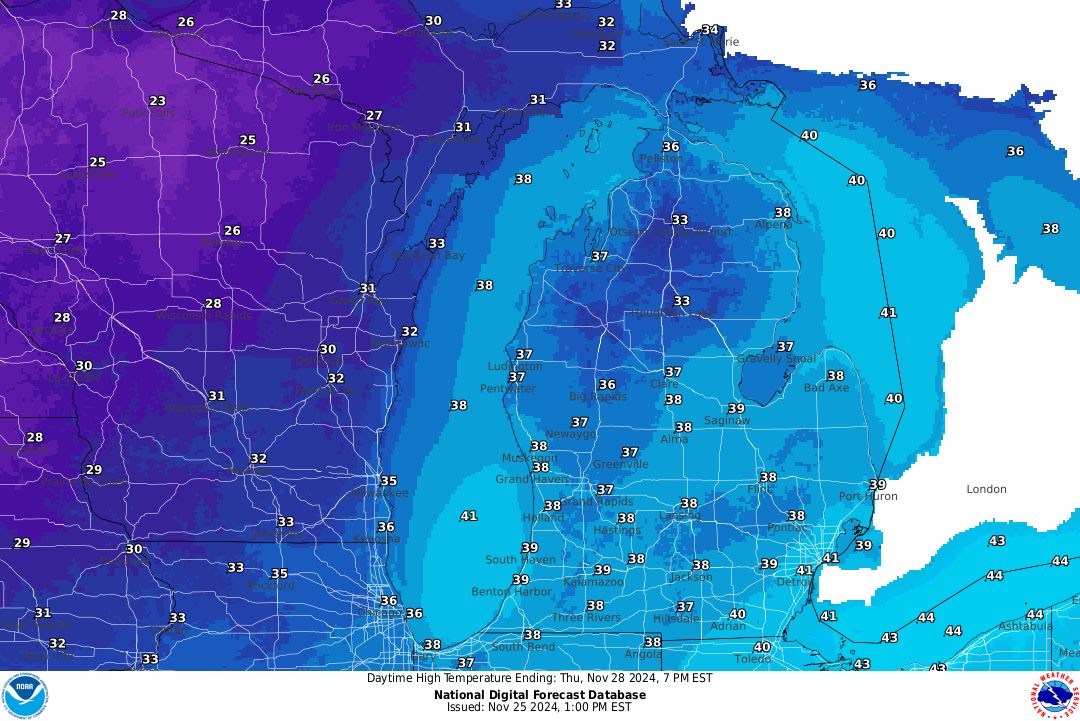 Michigan Thanksgiving forecast: Cold air, possible snow