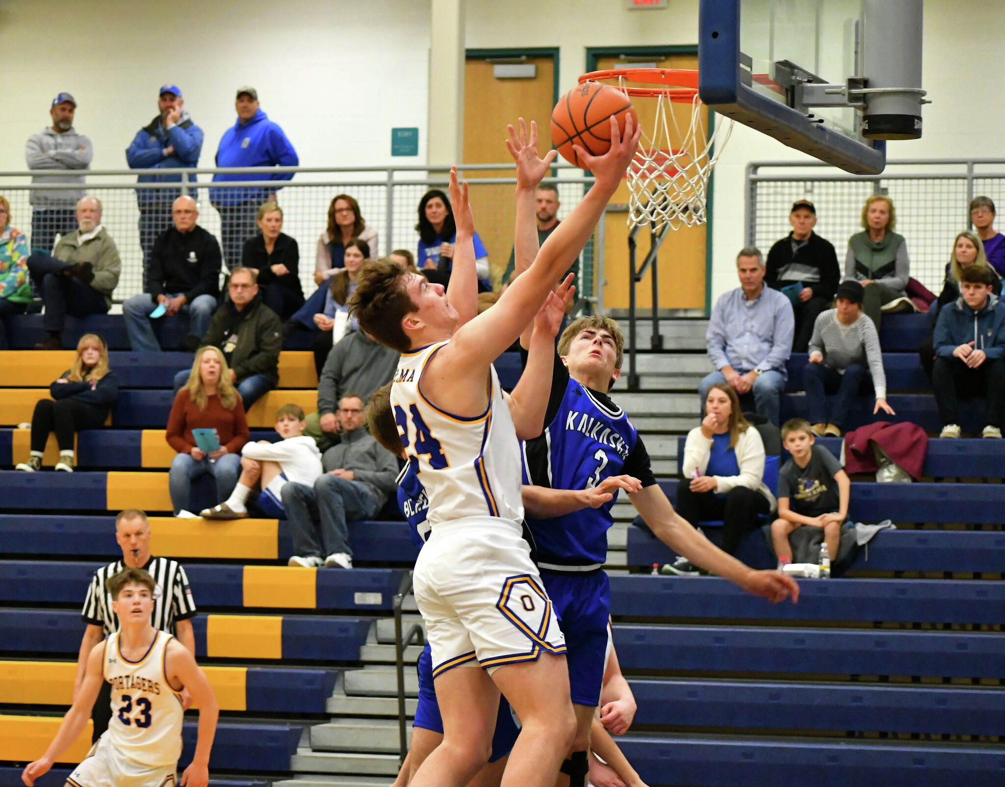 Onekama boys basketball wins first game of season