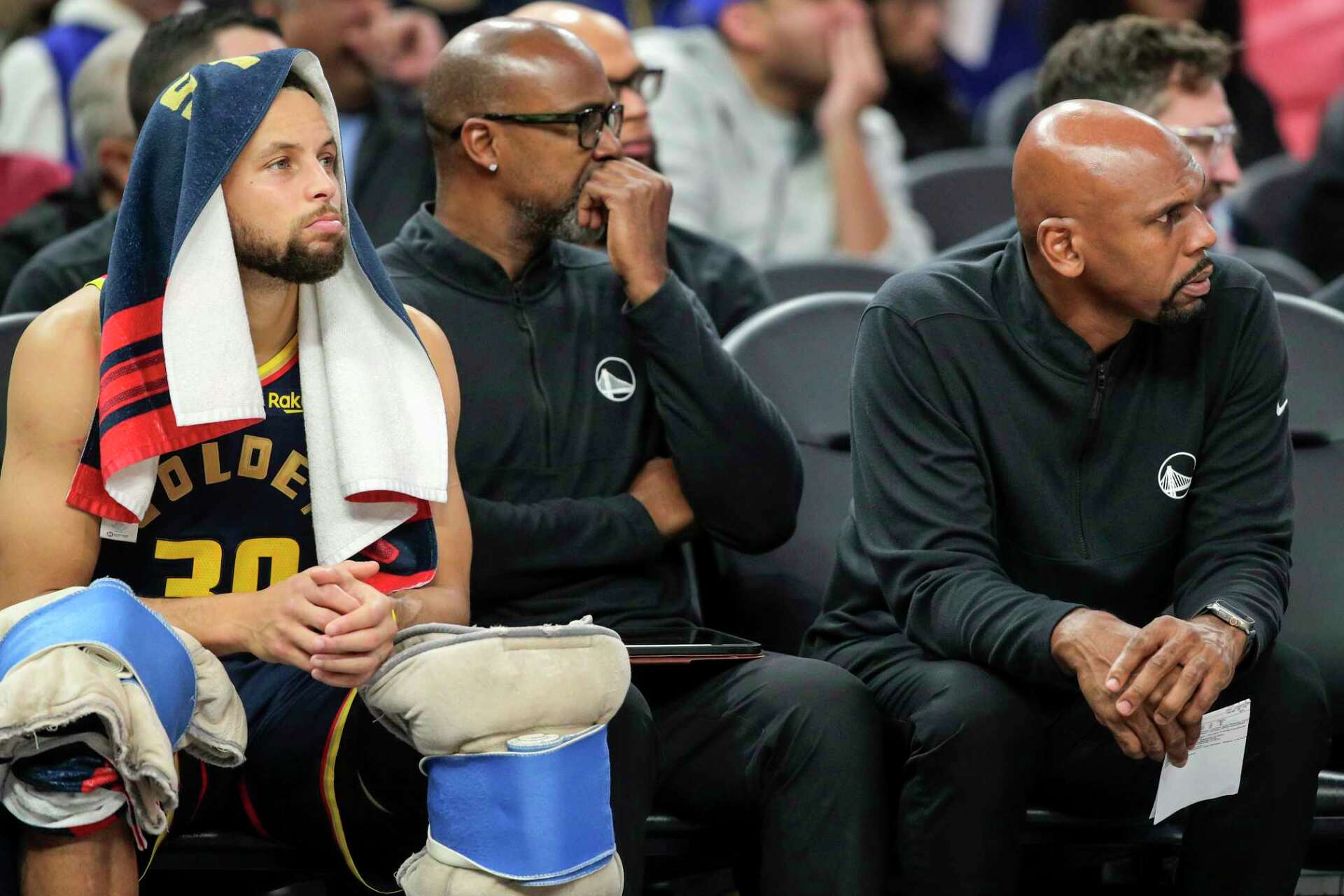 Steph Curry returns to practice with Warriors’ offense mired in slump