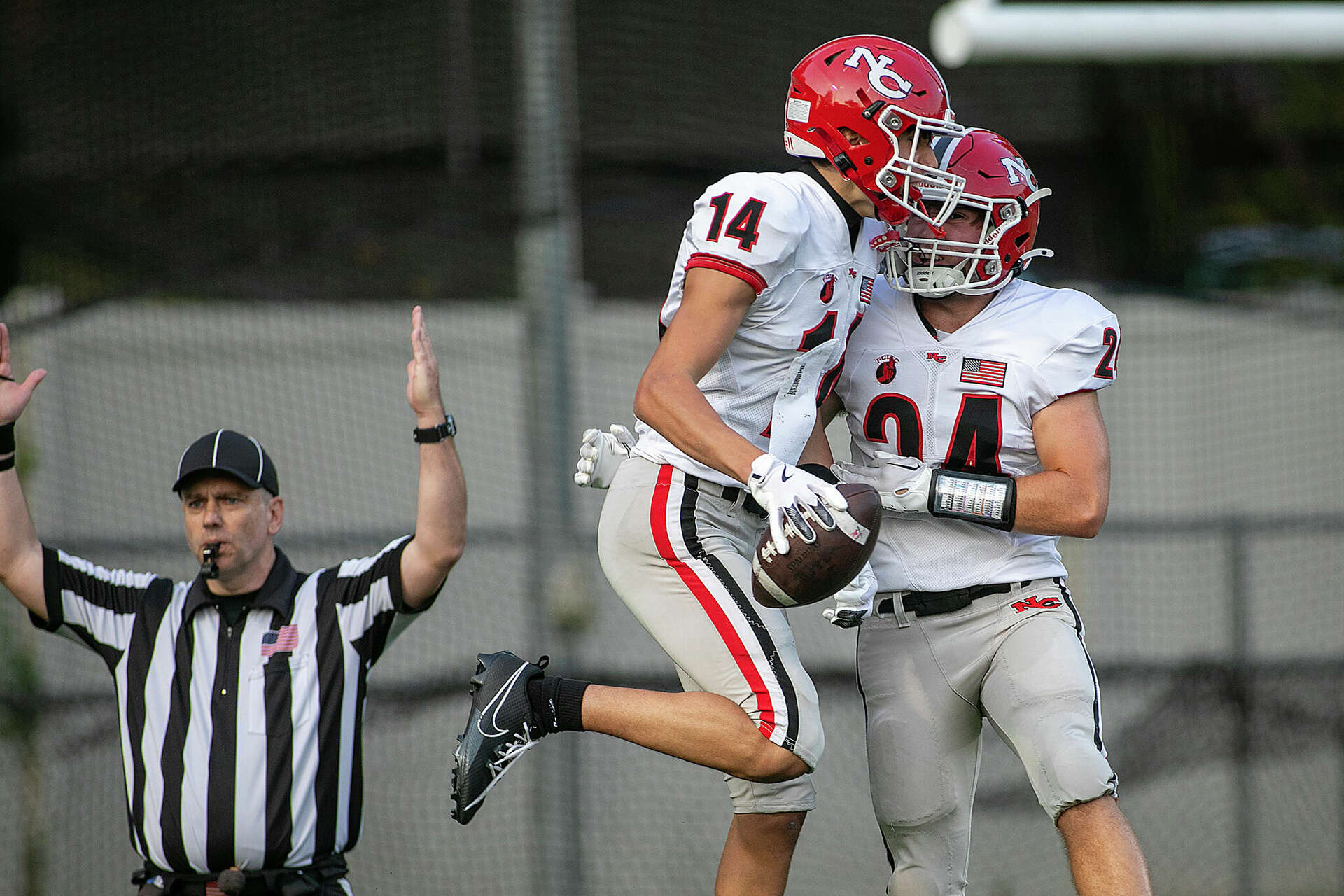 New Canaan's McInerneys father-son duo play football for Lou Marinelli